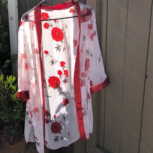 Dresses | Red Roses Turkish Lingerie Robe | Poshmark